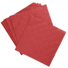 Serviette Artdeco, Prägung, rot