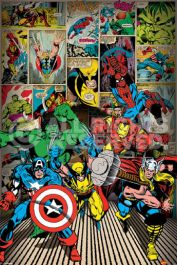 Poster Marvel heroes, 61 x 91 cm | NANU-NANA
